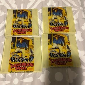 Vintage | Kitchen | Vintage John Wayne Sagebrush Trail Coasters | Poshmark